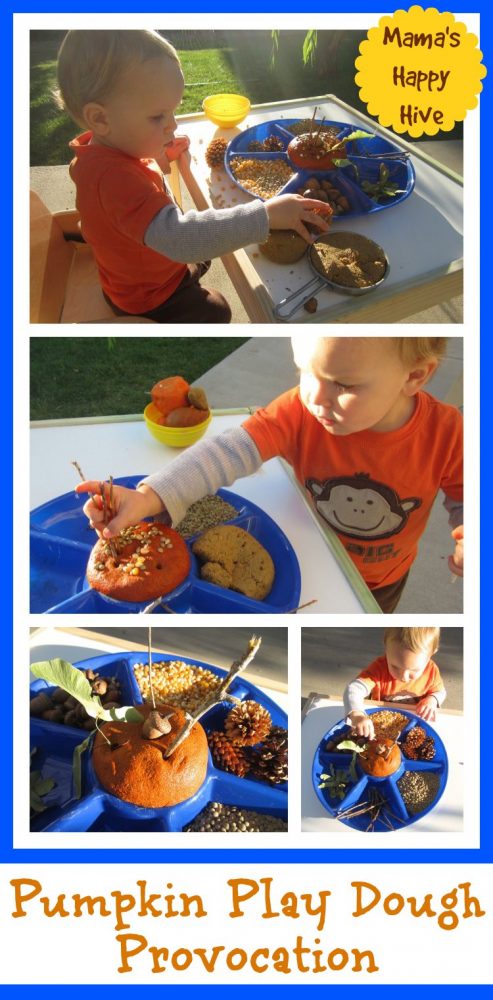Pumpkin Play Dough Provocation - Mama's Happy Hive