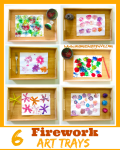 6 Firework Art Trays