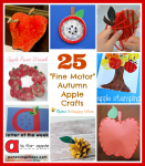 25 Fine Motor Autumn Apple Crafts - Mama's Happy Hive