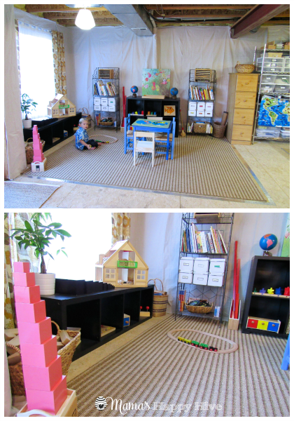Basement Classroom - www.mamashappyhive.com - Mama's Happy Hive