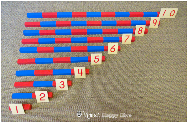 Number Rods with Counters - www.mamashappyhive.com - Mama's Happy Hive