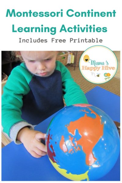 Montessori Continent Learning Activities - Mama's Happy Hive