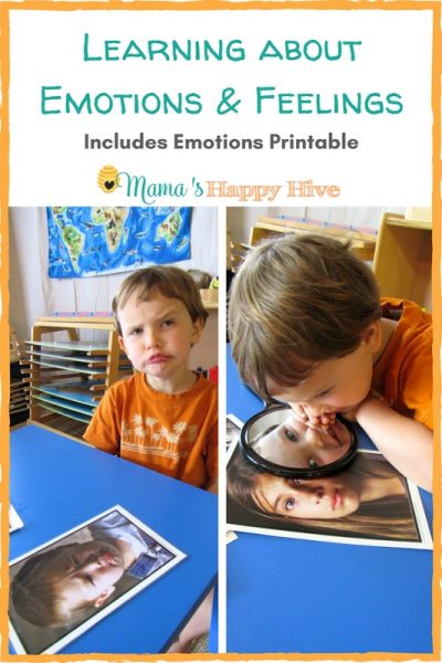 Learning about Emotions and Feelings and Includes a Printable