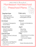 Montessori at Home Preschool Plans - Free Unit Study Printable (4-5 yrs)