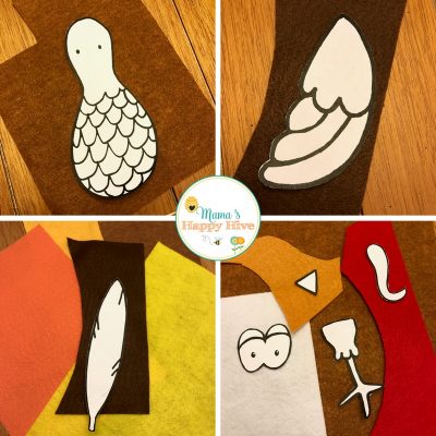 DIY Felt Turkey with Free Printable Template and Extension Activities